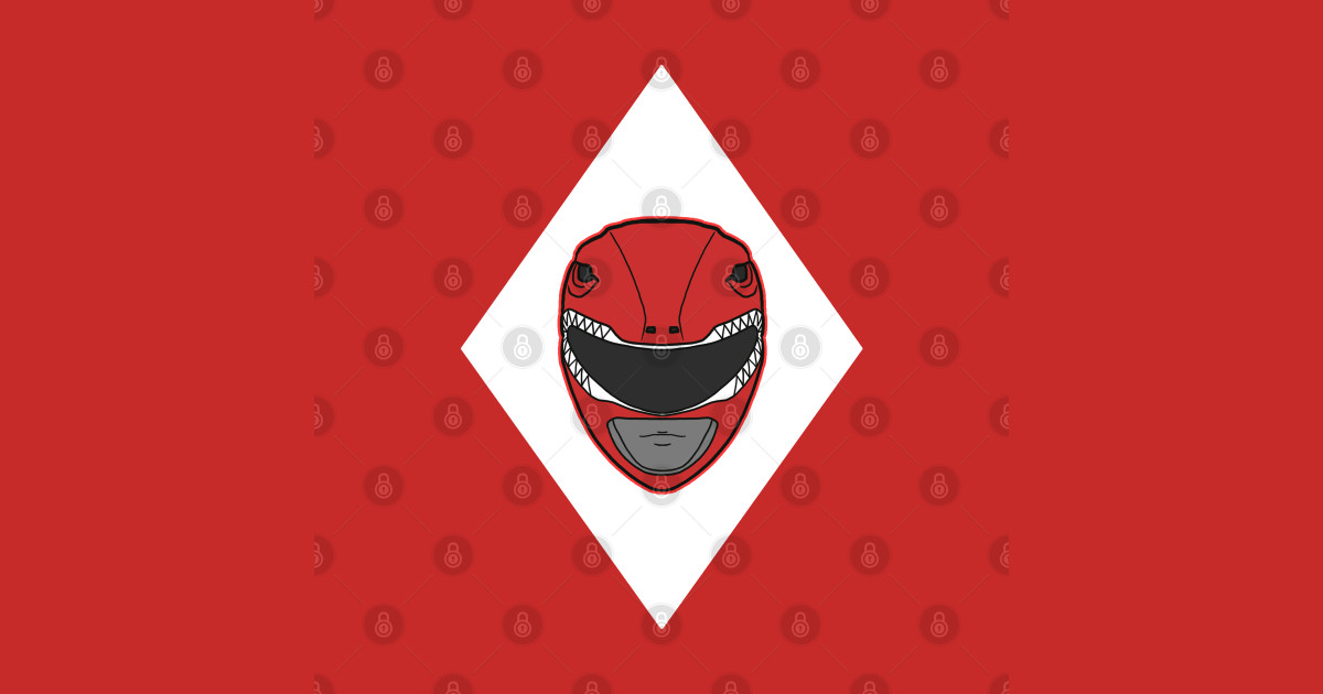 red ranger - Red Ranger Face Mask - T-Shirt | TeePublic