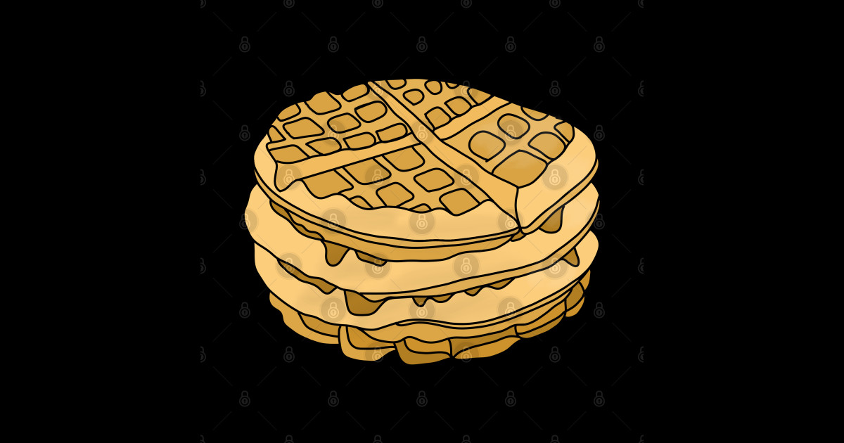 Stacks of waffles - Waffles - Sticker | TeePublic