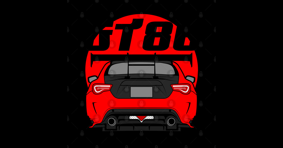 Tuned GT86 Rear Red - Gt86 - Sticker | TeePublic