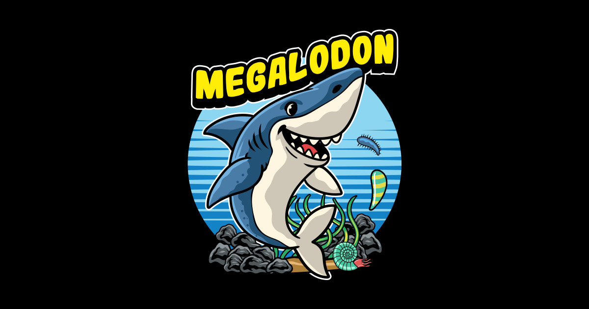 Cute Megalodon Aquatic Cartoon - Cute Megalodon Aquatic Cartoon ...