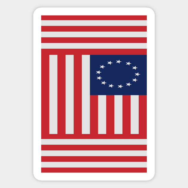 BETSY ROSS FLAG - Betsy Ross Flag - Sticker | TeePublic