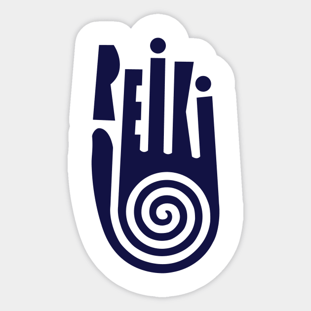 reiki hand spiral - Reiki - Sticker | TeePublic