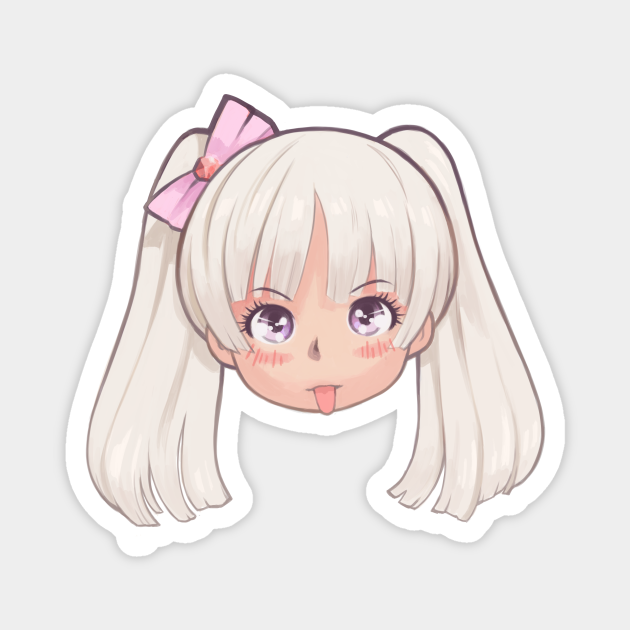 Anime Girl Sticking Her Tongue Out Anime Girl Magnet Teepublic