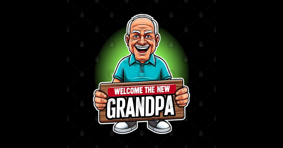 Promoted To Grandpa - Promoted To Grandpa - Sticker | TeePublic