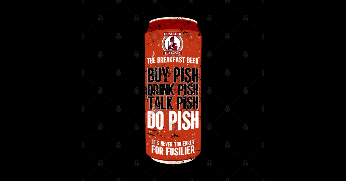 Fusilier Lager The Breakfast Beer - Still Game - Sticker | TeePublic