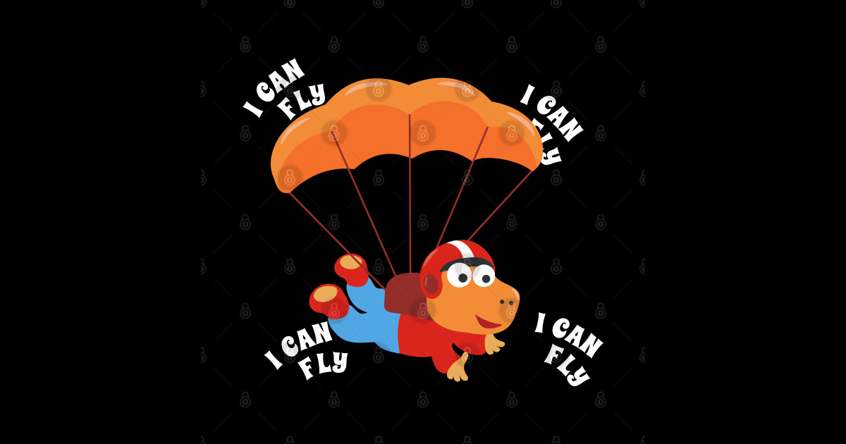 Vector illustration of a cute skydiver. - Skydiving Theme Party ...