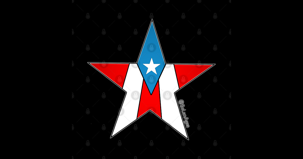 Puerto Rican Star Flag - Puerto Rico - Sticker | TeePublic
