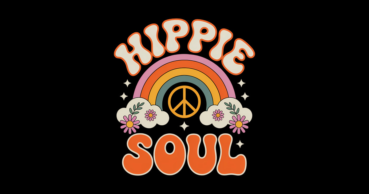 Groovy Hippie Music Peace Love 70S Flower Power - Music - Sticker ...