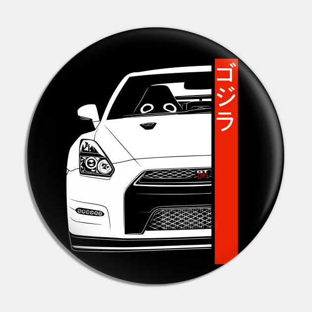 R35 GTR Skyline Godzilla JDM Tuning Car - Gtr R35 - Pin | TeePublic
