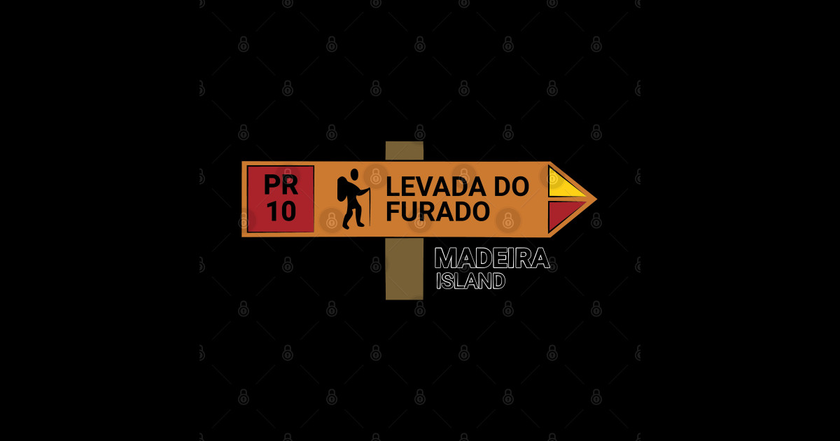 Madeira Island PR10 LEVADA DO FURADO wooden sign - Madeira - Tapestry ...