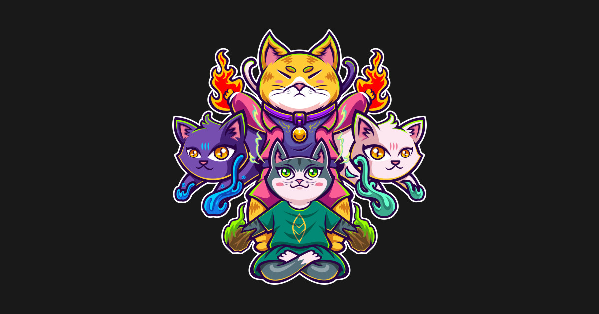 Cats Elements - Cats Elements - T-Shirt | TeePublic