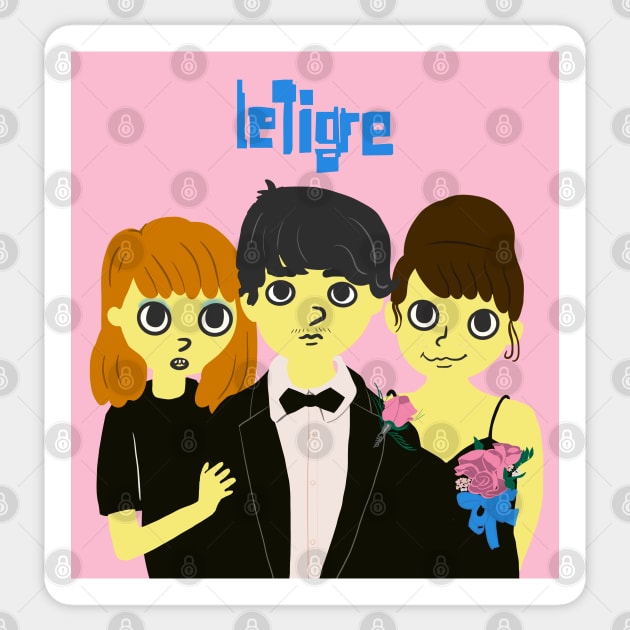 Le Tigre - This Island album Illustration - Le Tigre - Sticker | TeePublic