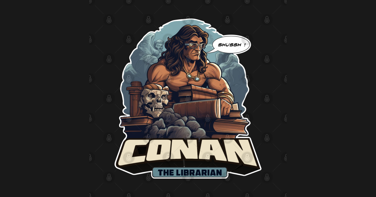 Conan the librarian - Parody Design - Long Sleeve T-Shirt | TeePublic