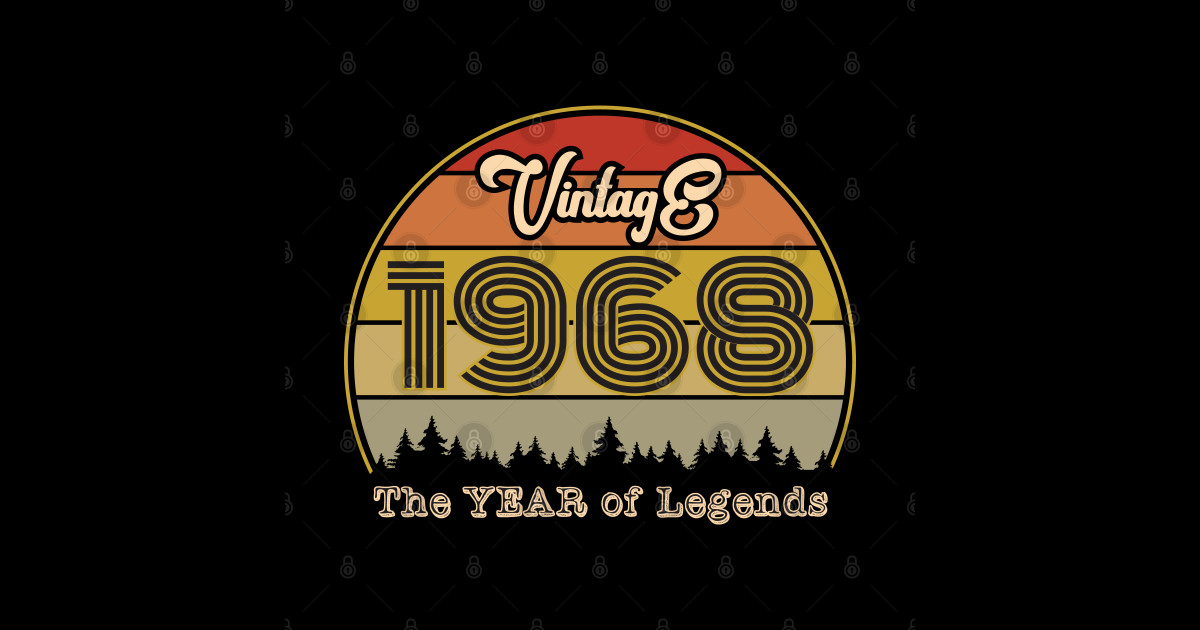 1968 Vintage Gift - 1968 - Sticker | TeePublic