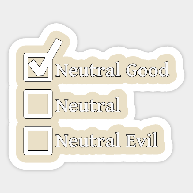 Neutral Good DND 5e Pathfinder RPG Alignment Role Playing Tabletop RNG ...