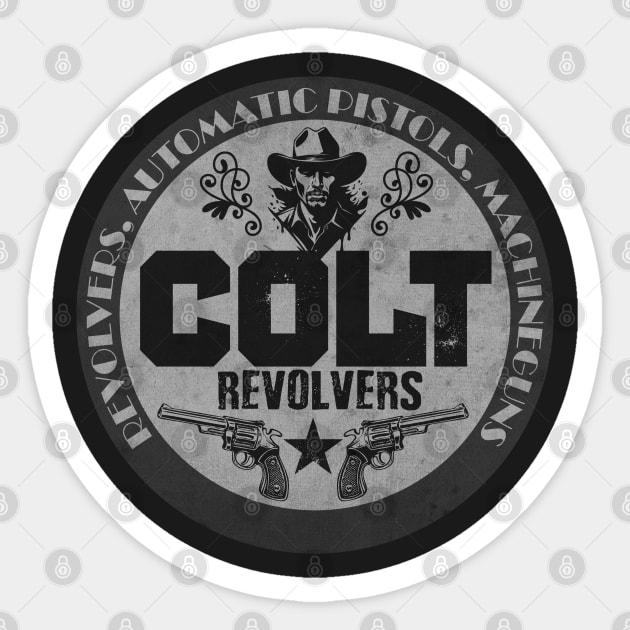 Firearms Company Sign BW - Guns Lover Gift - Sticker | TeePublic