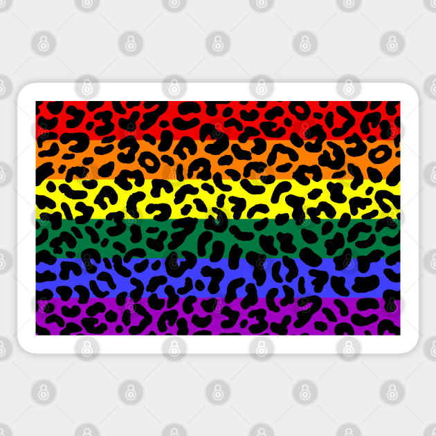 Leopard Print Pride Flag - Leopard Print - Sticker | TeePublic