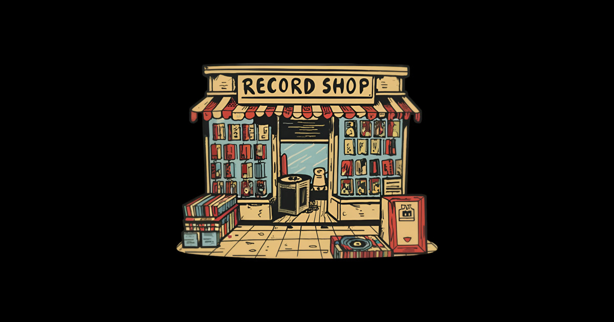 record shop - Record Shop - Sticker | TeePublic