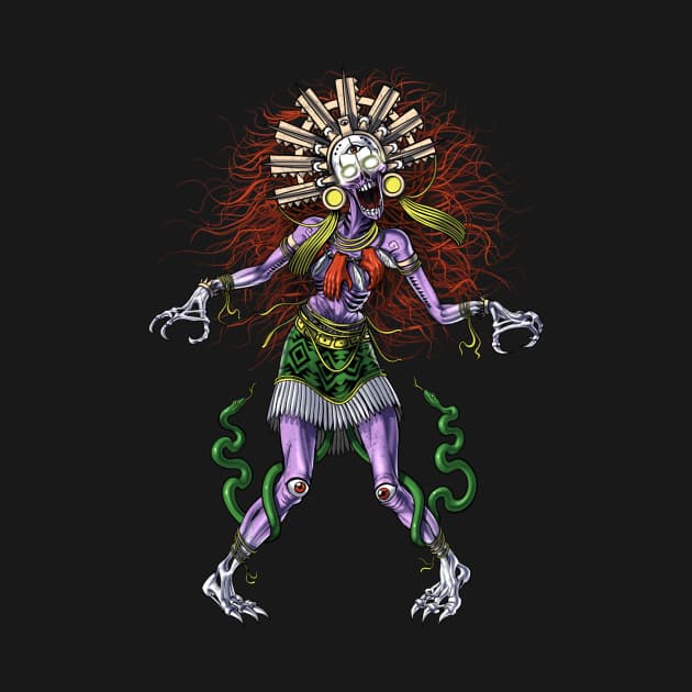 Aztec Mythology Deity Tzitzimitl - Aztec Mythology - T-Shirt | TeePublic
