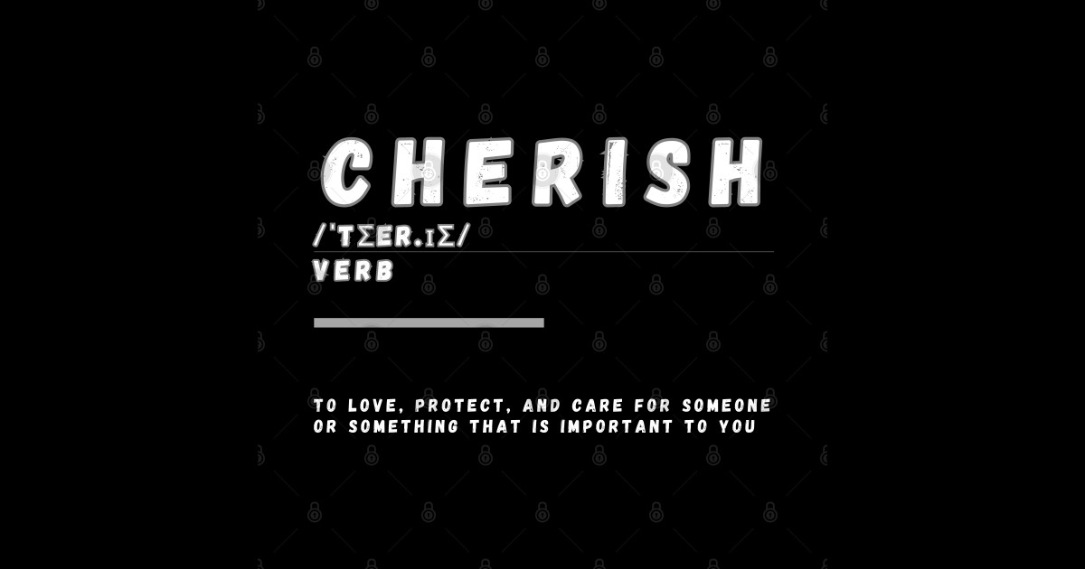 Word Cherish - Word Art - Sticker | TeePublic