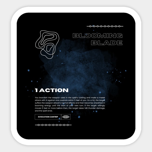 Blooming Blade Modern Dnd Dungeons and Dragons 5e - Dnd Gift - Sticker ...