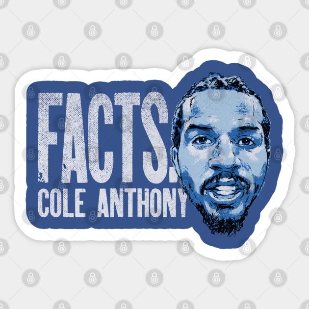 Cole Anthony Facts Stack - Cole Anthony - Sticker | TeePublic