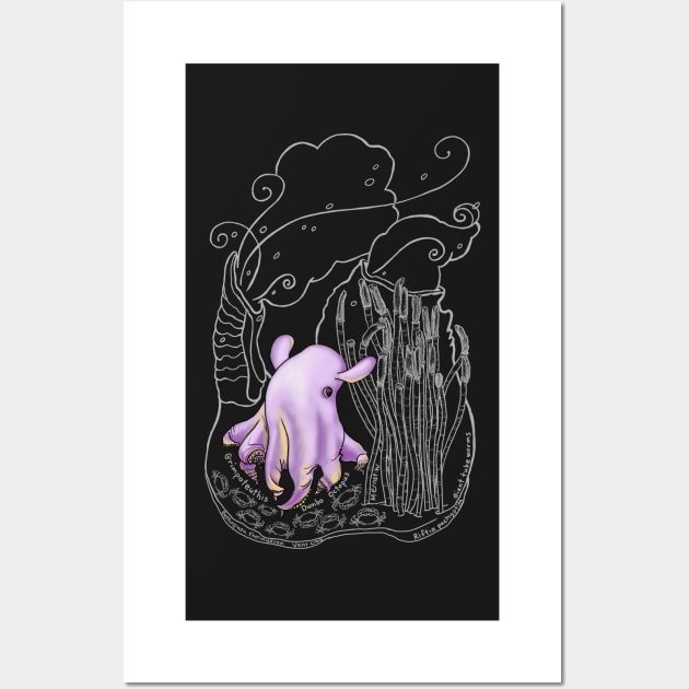 Dumbo Octopus Doodle for dark background - Dumbo Octopus - Posters and ...