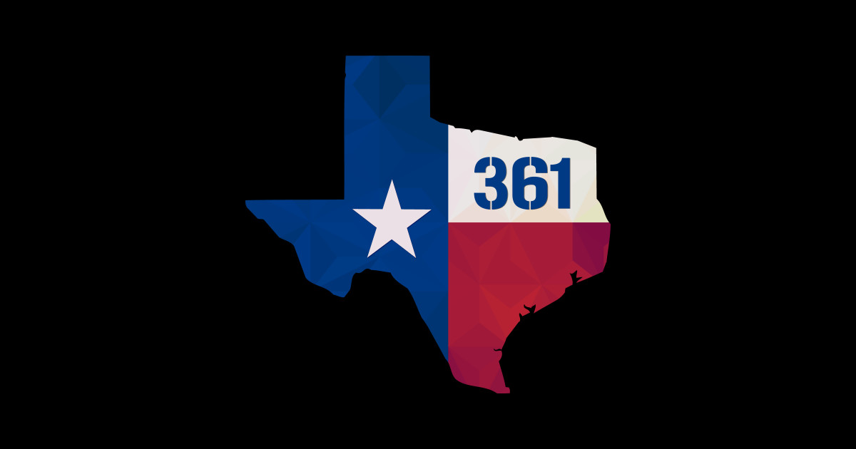 Texas USA 361 Area Code - Texas Usa 361 Area Code - Sticker | TeePublic