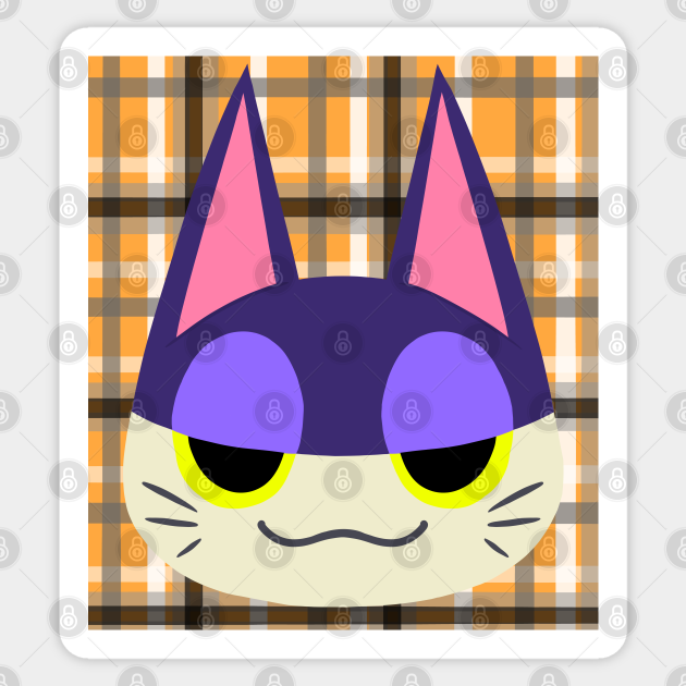 Punchy ACNH w/ Background - Punchy - Sticker | TeePublic