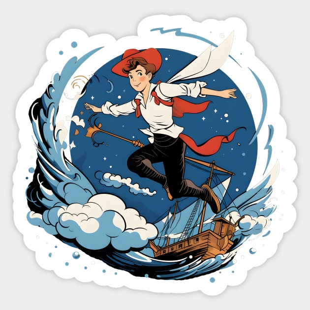 Cool Peter Pan art #1 - Peter Pan - Sticker | TeePublic