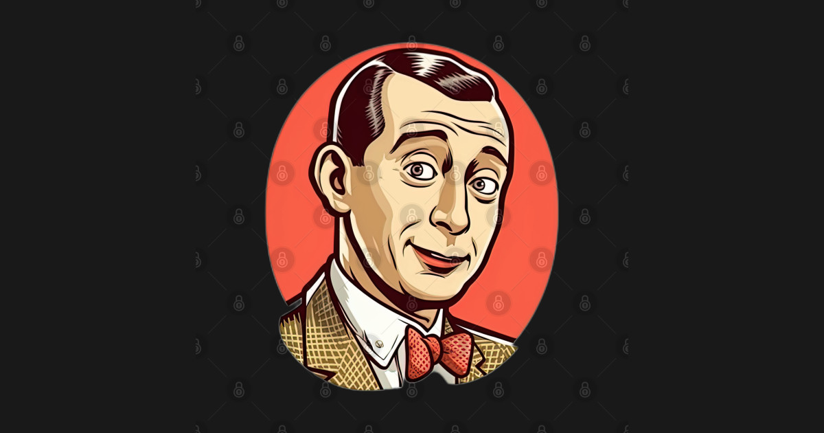Pee Wee Herman Design With Red Background Pee Wee Herman T Shirt Teepublic