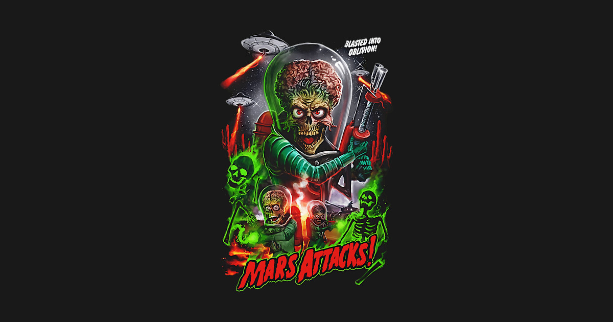 Horror 80s - Mars Movie Attacks - T-Shirt | TeePublic