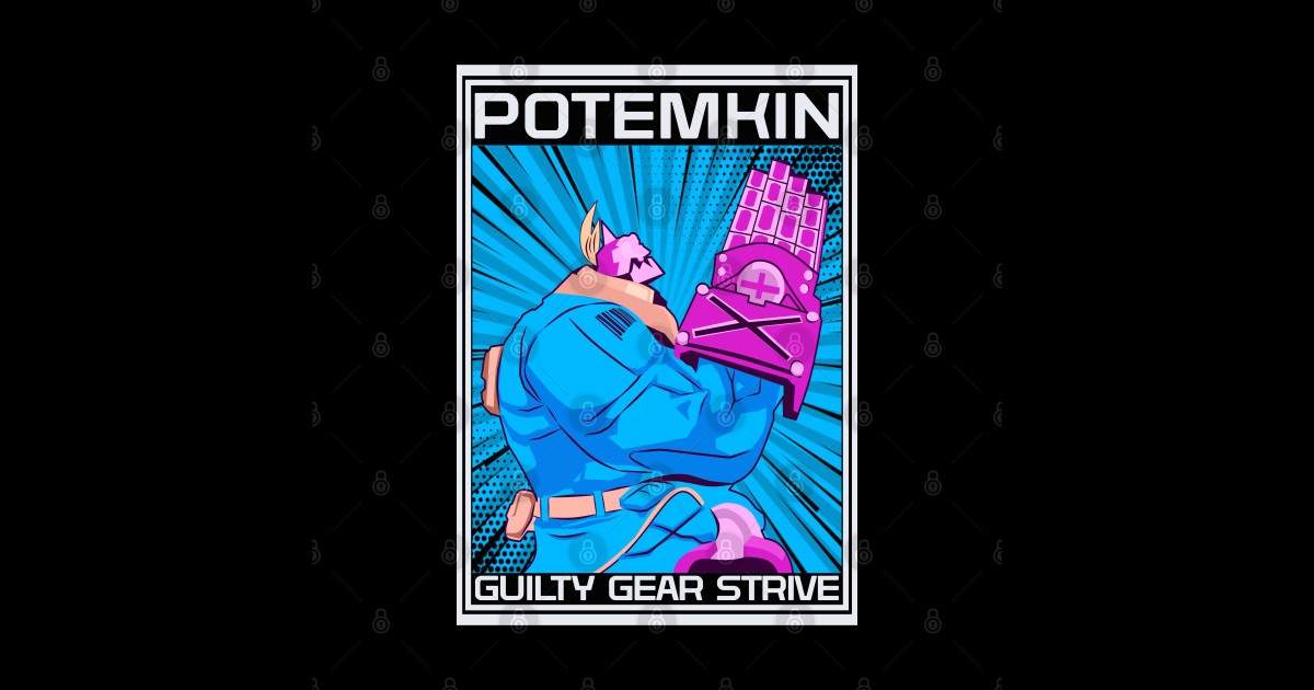 Potemkin comics style - Guilty Gear - Sticker | TeePublic