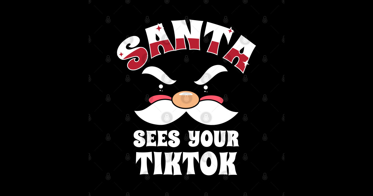 Santa Claus Funny Christmas Tiktok Tik Tok Meme - Christmas - Sticker ...