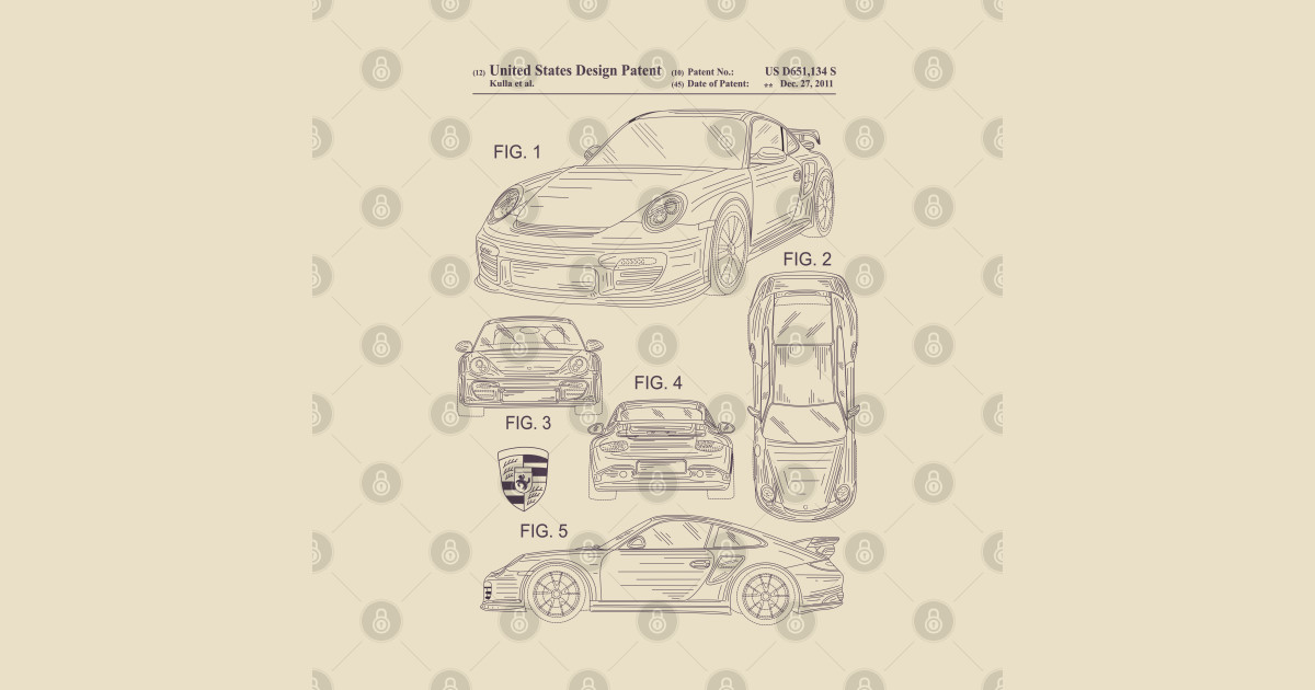 997 GT2 Blueprint - Porsche 997 Gt2 - T-Shirt | TeePublic