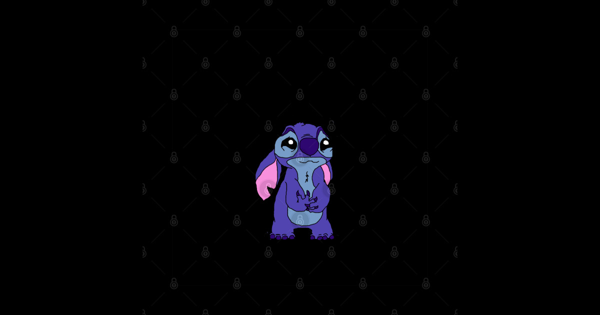 Lonely stitch - Stitch Disney - Sticker | TeePublic