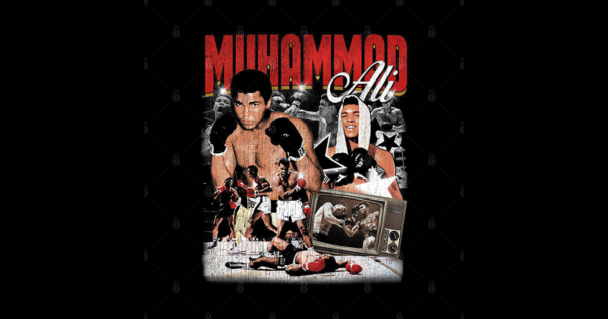 Muhammad Ali Retro Collage - Muhammad Ali - Sticker | TeePublic