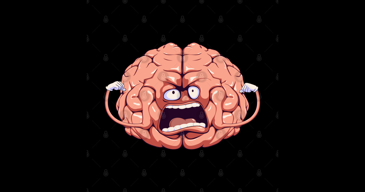 mega brain. funny brain. - Mega Brain - Sticker | TeePublic