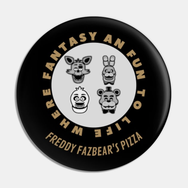 Five Nights At Freddys Fantasy And Fun Five Nights At Freddys Pin Teepublic
