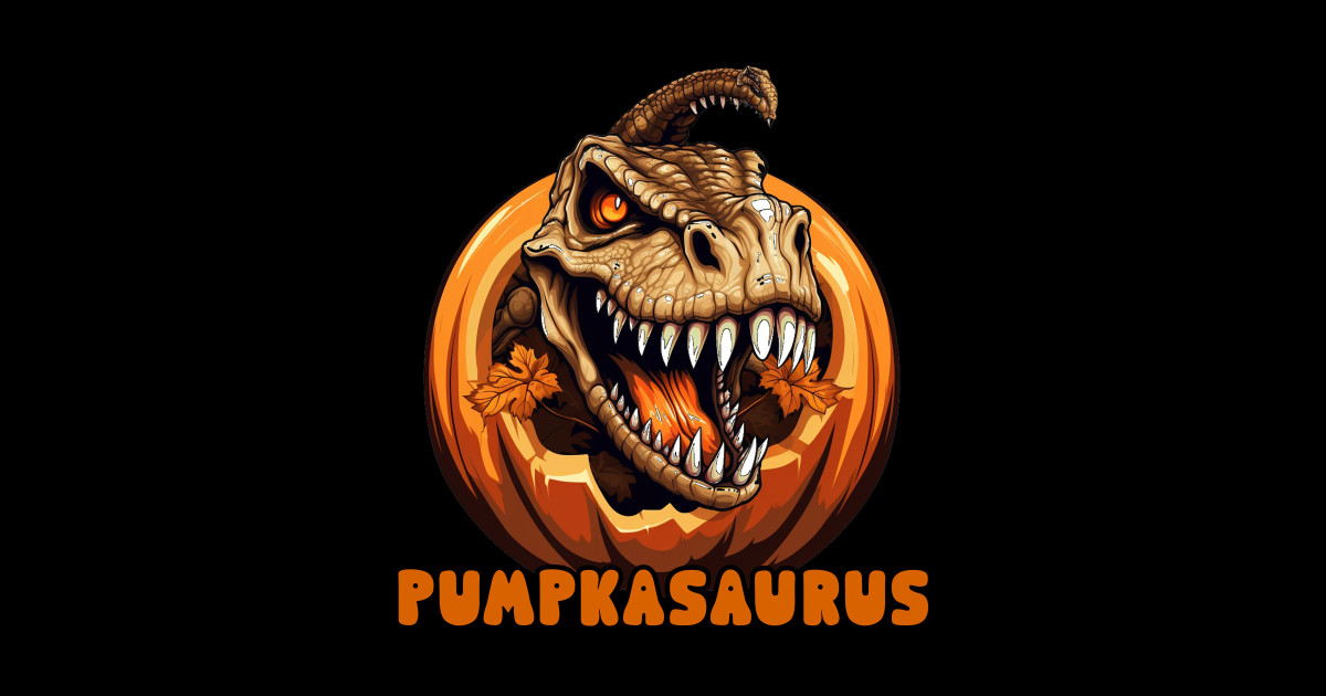 Pumpkasaurus T-Rex Halloween Pumpkin Dinosaur T-Shirt - Pumpkasaurus ...