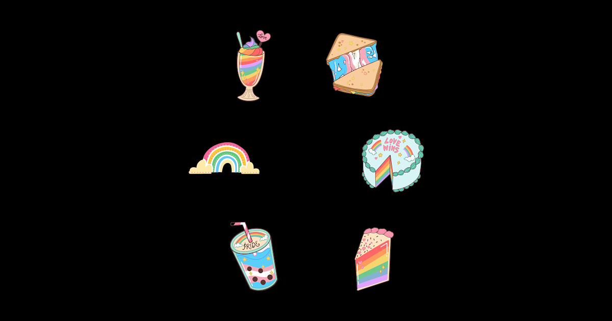 Yummy Stickers Set - Pink Pastel - Sticker | TeePublic
