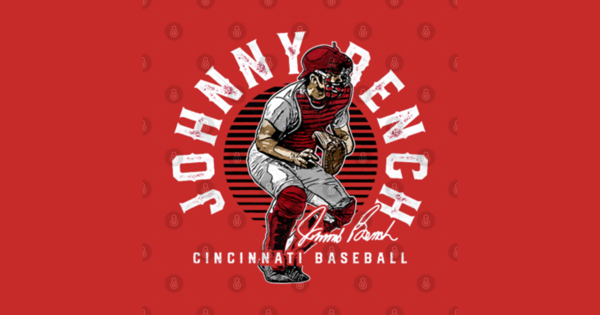 Johnny Bench Cincinnati Emblem - Johnny Bench - T-Shirt | TeePublic