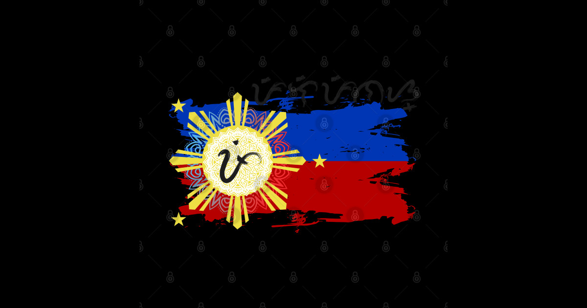 Phil.Flag / Baybayin word Pilipinas (Philippines) - Philippines Flag ...
