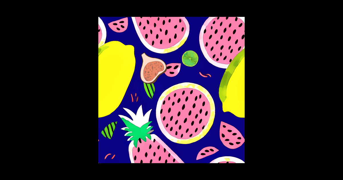 Large scale vector tropical fruits in 70s style - Mid Century Style ...