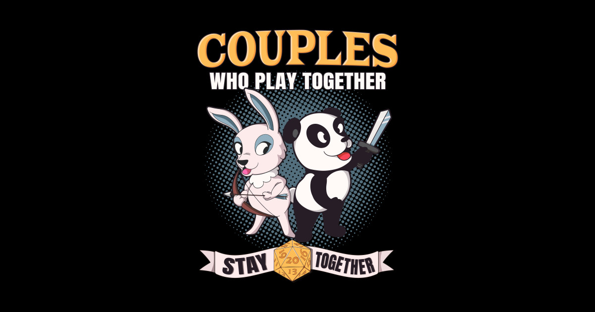 Couples Who Play Together Stay Together - Couples Clothing - Sticker ...