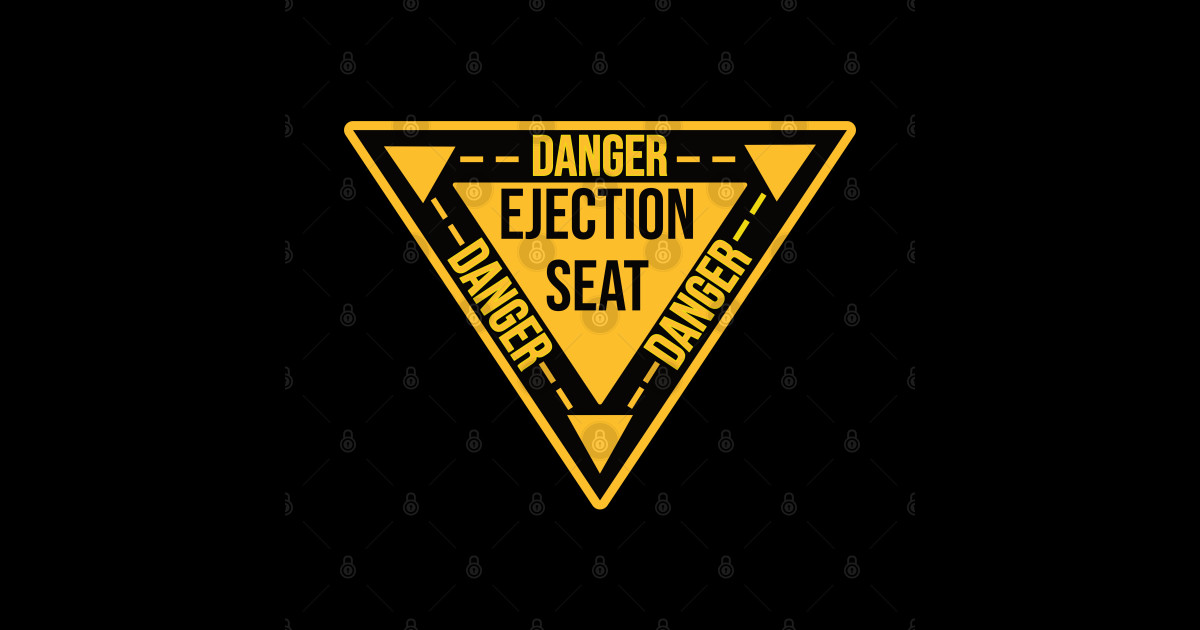 Ejection Seat Danger Triangle Military Warning Fighter Jet Aircraft ...