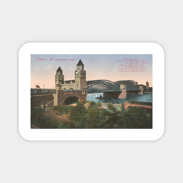 Cologne Hohenzollernbruecke - Old - Magnet | TeePublic