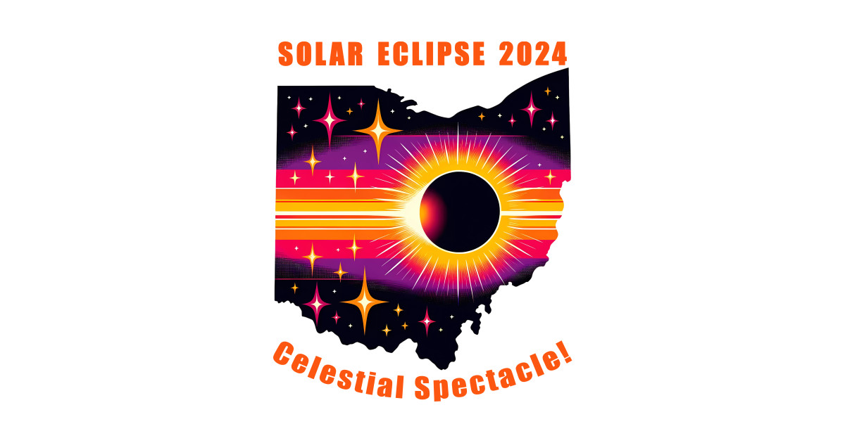 Solar Eclipse Ohio 2024 - Solar Eclipse 2024 - T-Shirt | TeePublic
