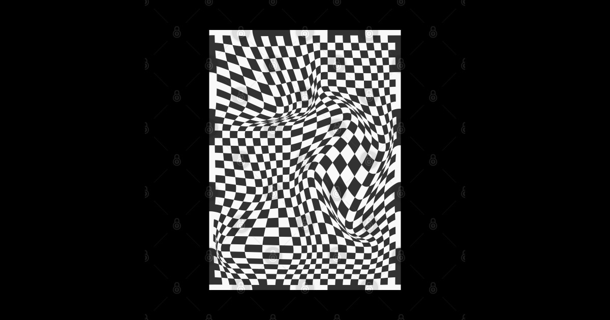 Checkerboard Pattern - Black and White - Checker - Posters and Art ...