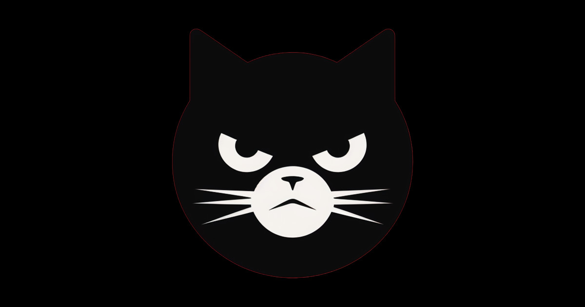 Surly Cat - Cat - Sticker | TeePublic